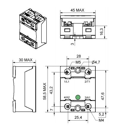 CELDUC SO868070 95 A, 24-510 Vst, jednofázové polovodičové relé, montáž ...